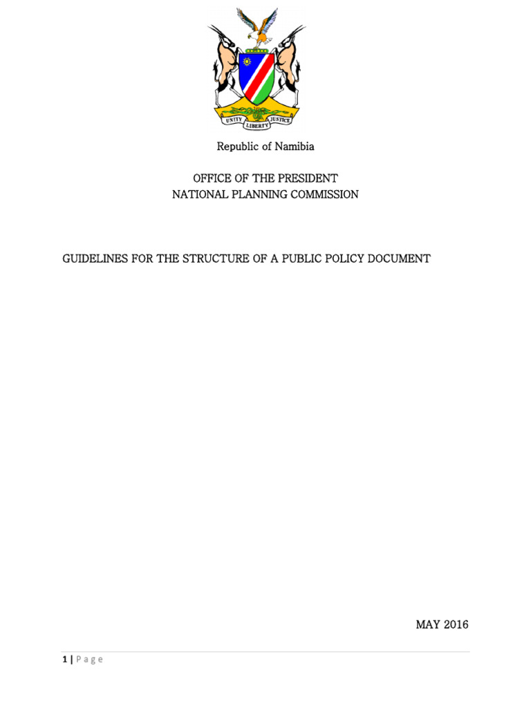 Guideline On The Structure of A Public Policy Document and ...