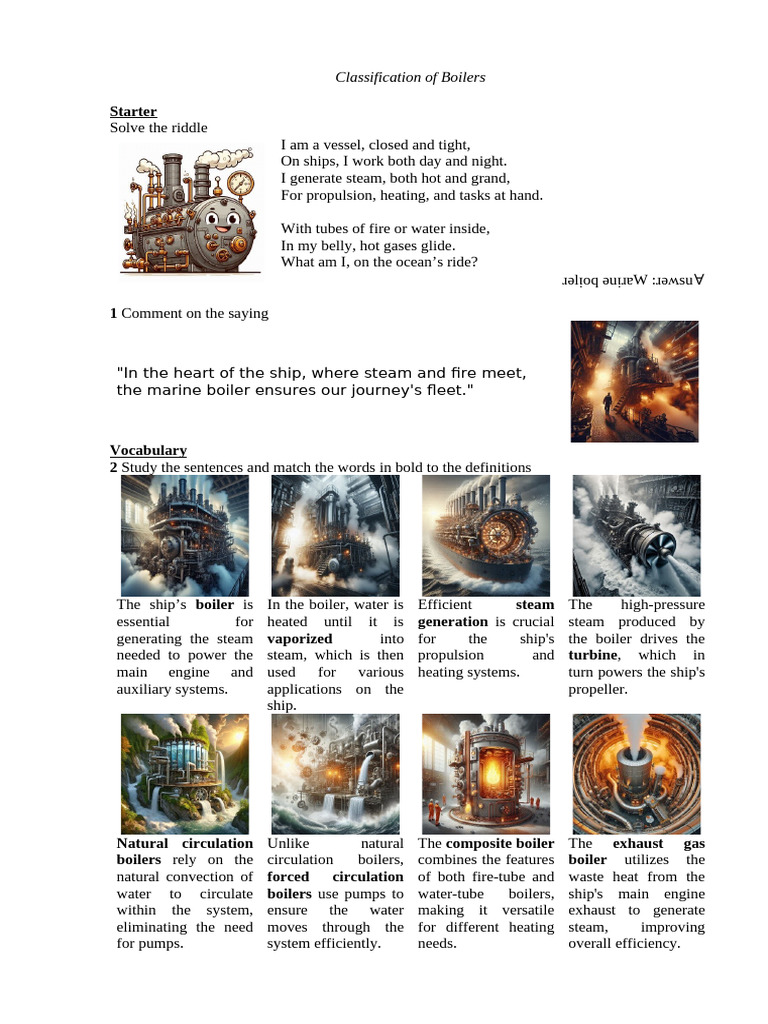 Classification of Boilers - Lesson | PDF | Boiler | Steam