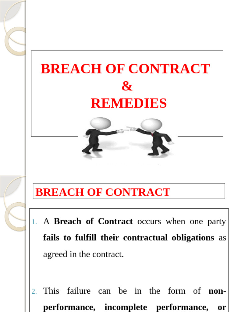 Remedies for Breach of Contract | PDF | Breach Of Contract | Damages