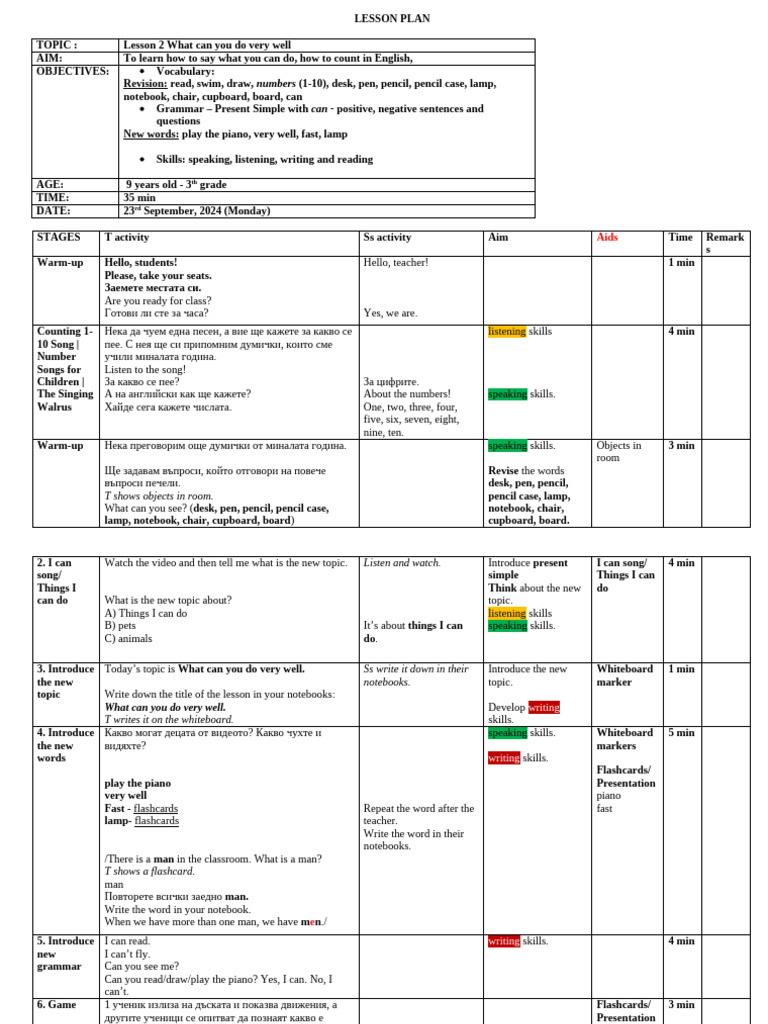 lesson 2 part 1 | PDF