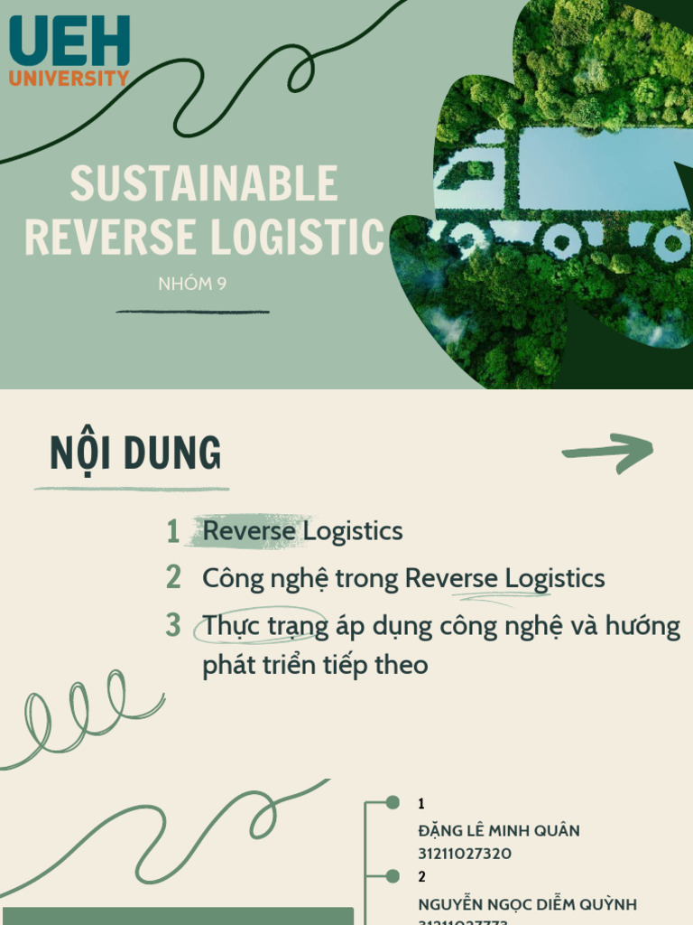 Nhóm 9 - Sustainable Reverse Logistics - Trình chiếu Báo cáo KTHP | PDF