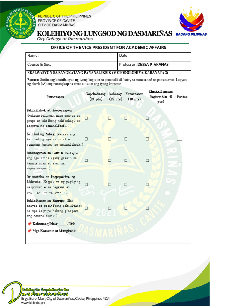 Pangkatang Pananaliksik Ebalwasyon Kabanata 2 | PDF
