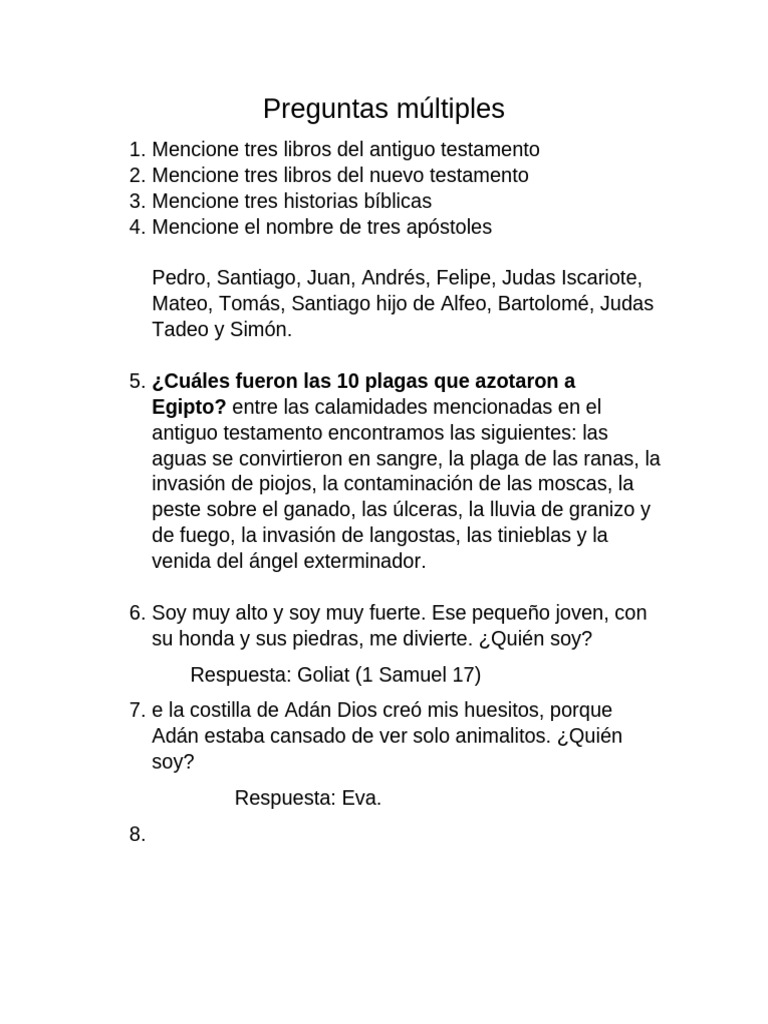 Preguntas Múltiples | PDF