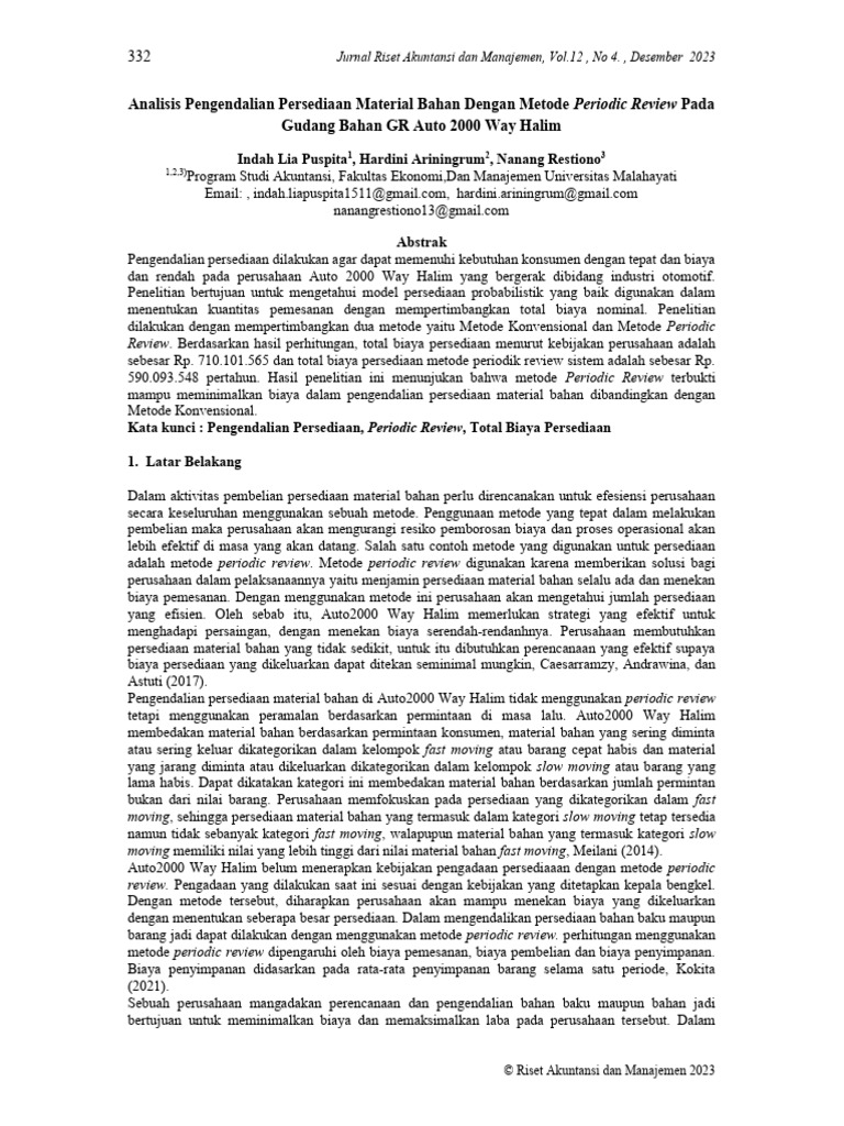 Periodic Review Fiks 4 | PDF