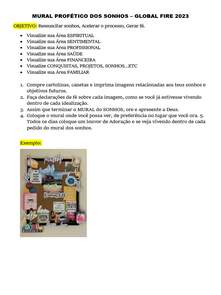 Mural Dos Sonhos - 2023 | PDF