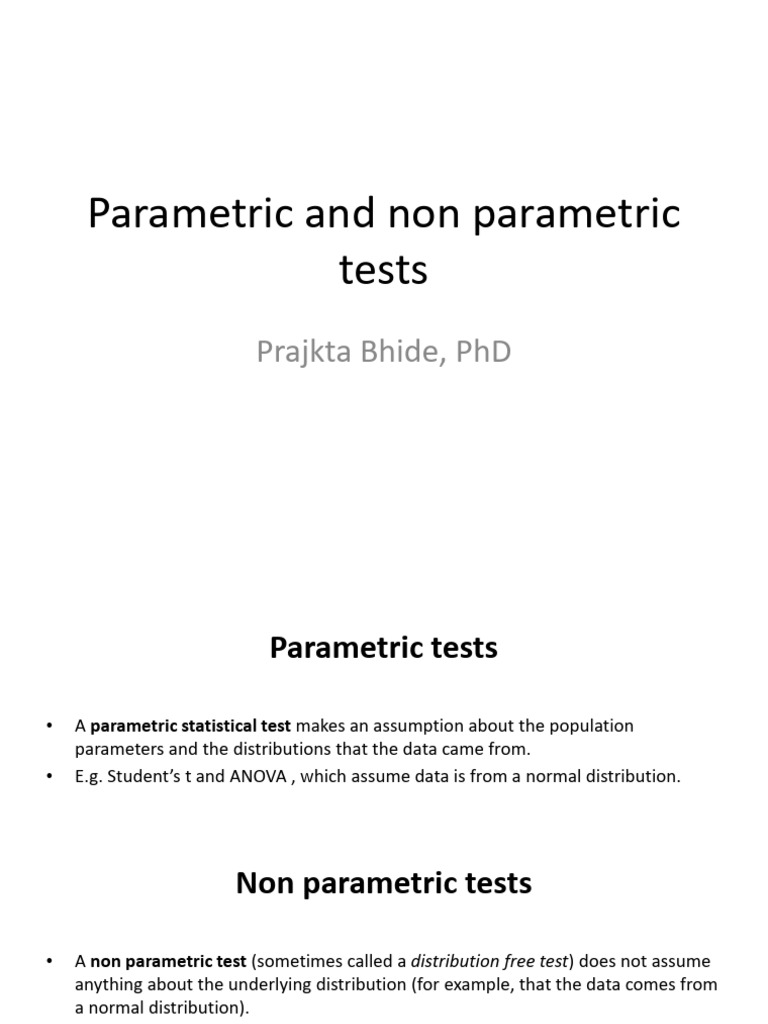 Parametric and non parametric | PDF | Nonparametric Statistics | Median