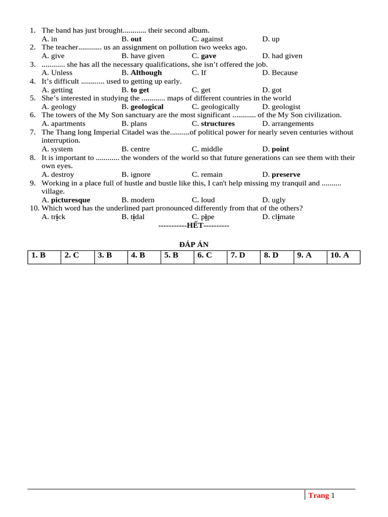 English Exercise 2 Answers | PDF