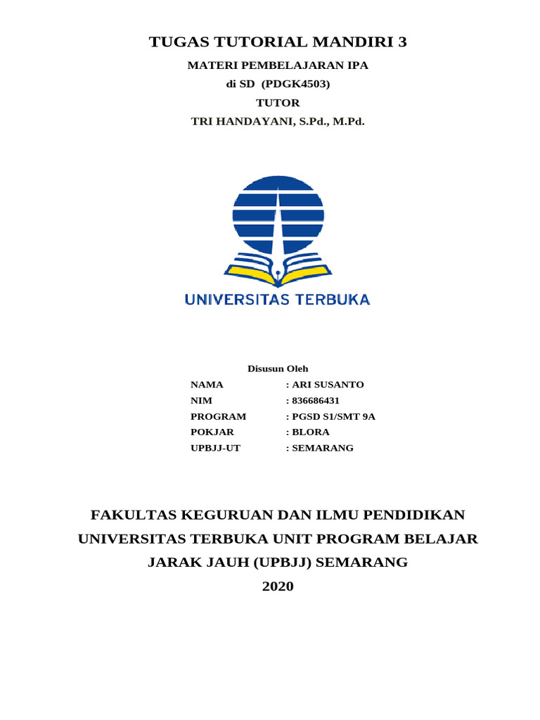 TT3 4503 - 9A - ARI SUSANTO - 836686431 (Tri Handayani) | PDF
