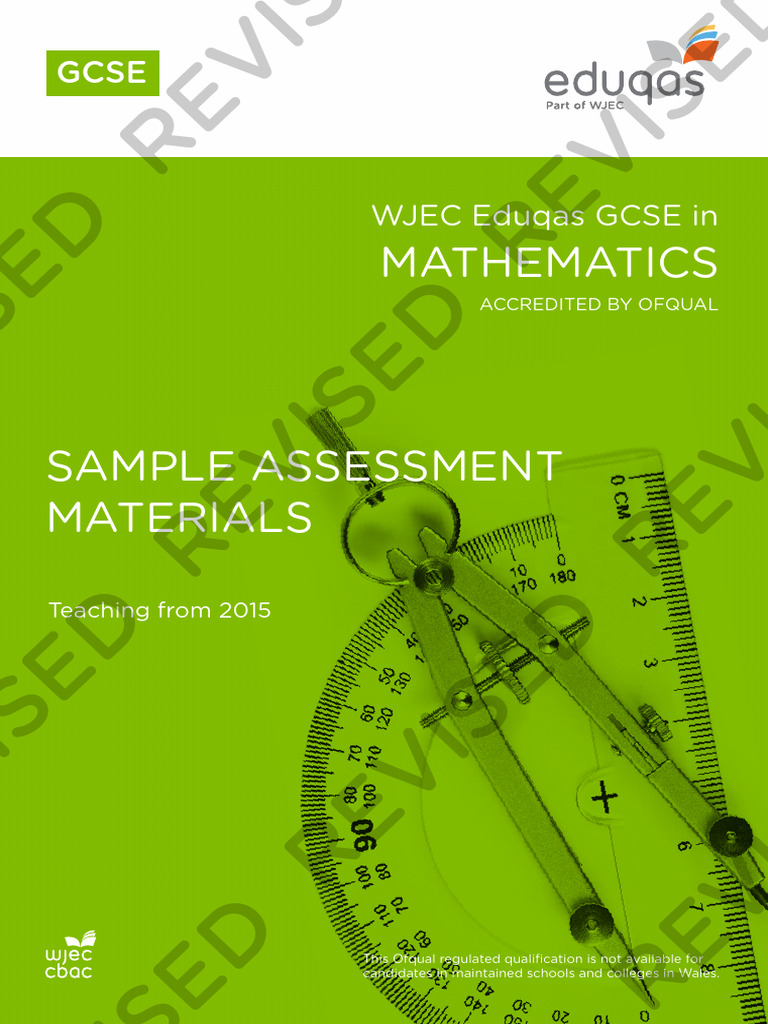Wjec Eduqas Gcse Maths Sams Final 26 6 15 | PDF | Geometry
