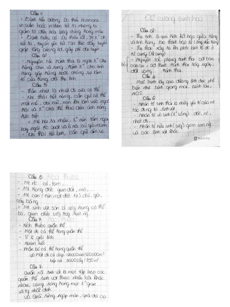 Đề cương sinh 8 hkii | PDF