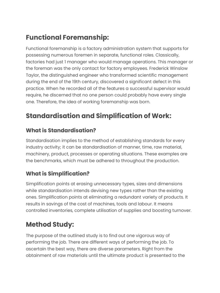 Techniques of Functional Foremanship | PDF | Wage | Piece Work