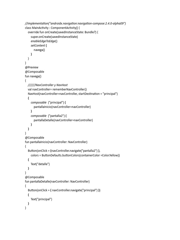 Navegacion Jetpack | PDF