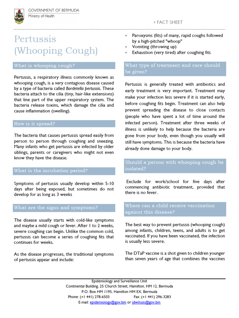 Pertussis Whooping Cough 2023 | PDF | Immunology | Vaccination