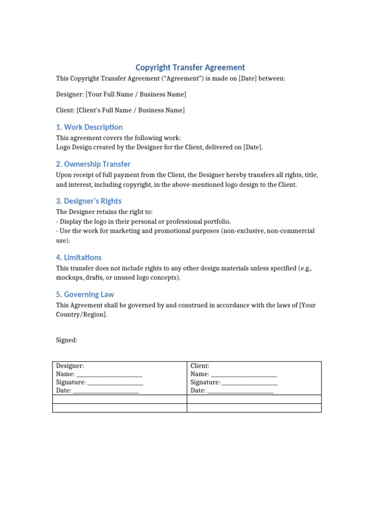 Copyright Transfer Agreement | PDF