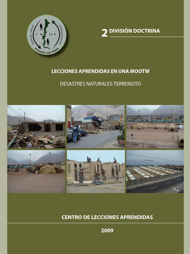 Lecciones de MOOTW en Terremoto 2007 | PDF | Personal (militar ...