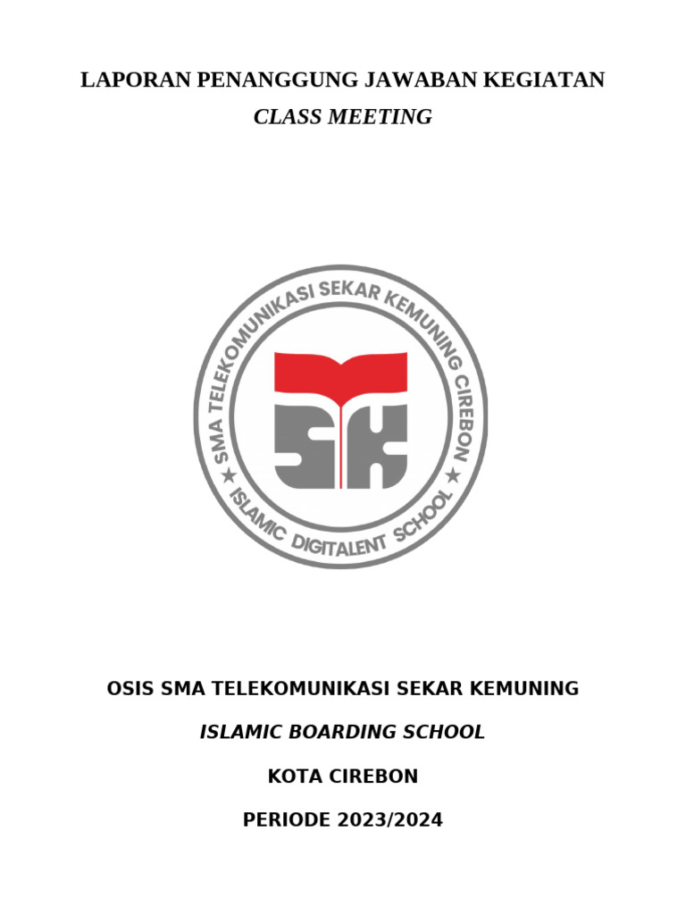 LPJ Kegiatan Class Meeting | PDF