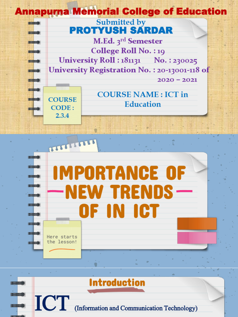 Emerging ICT Trends in Education | PDF | Educational Technology ...
