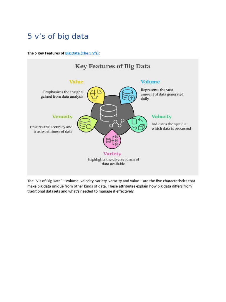 5 V's of Big Data Explained | PDF