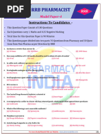 RRB Pharmacist Exam Paper 2025 | PDF | Multiple Choice