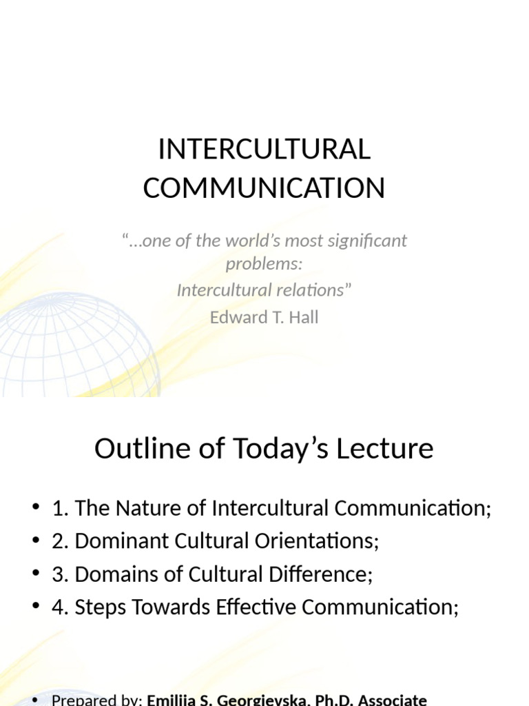 Intercultural-CommunicationPPTrev 2019 | PDF | Nonverbal Communication ...