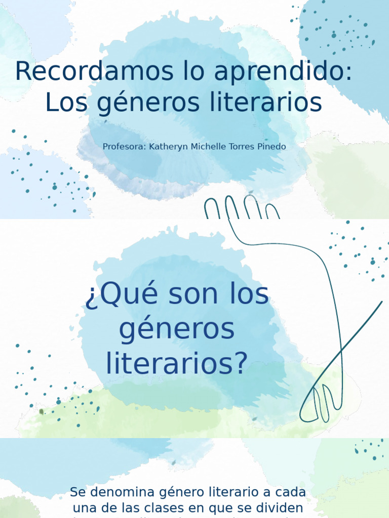 Tipos de géneros literarios explicados | PDF | Poesía | Narración