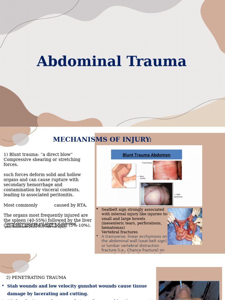 Abdomen and Chest Trauma | PDF | Major Trauma | Abdomen