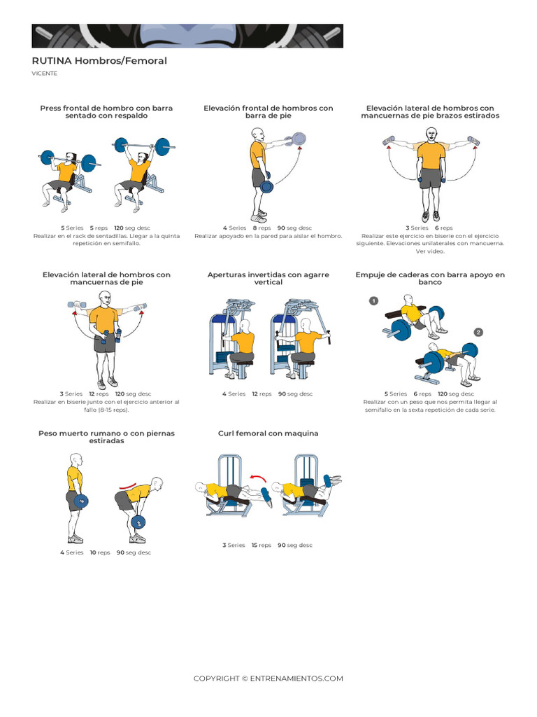Rutina Hombro-Femoral | PDF