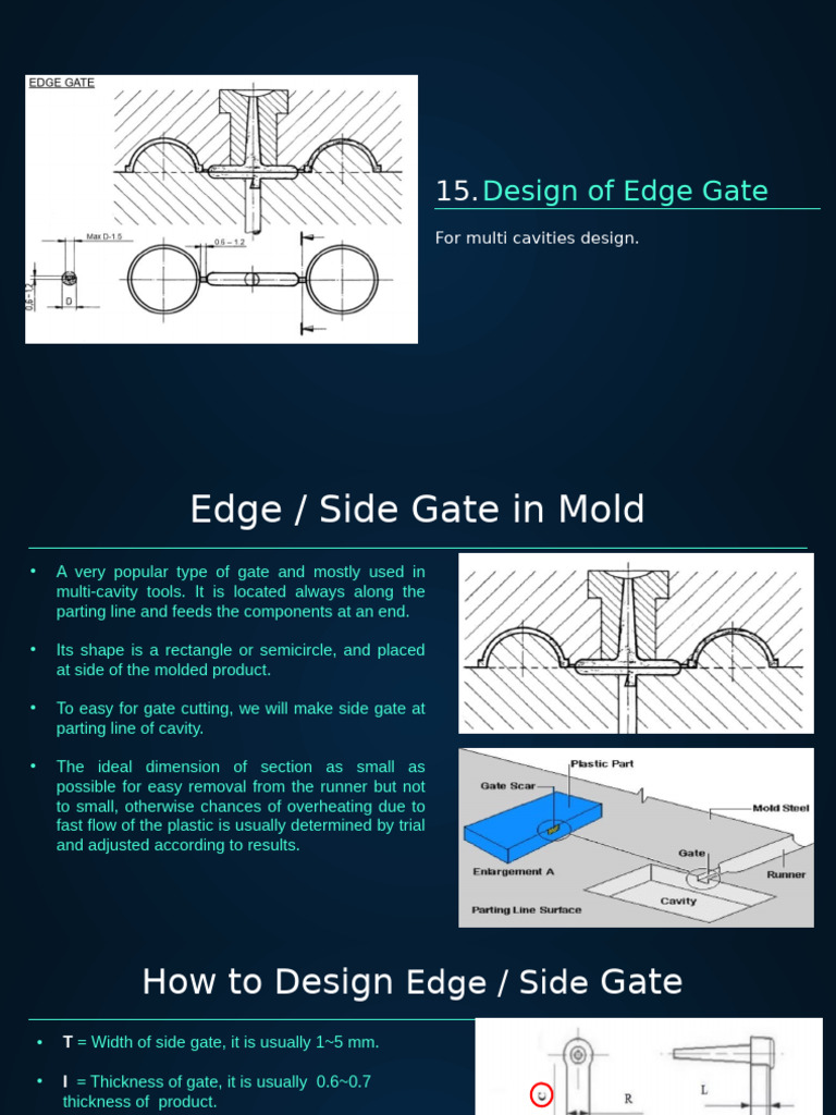 Edge Gate Design in Injection Molding | PDF