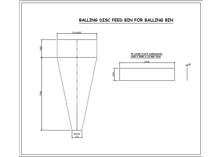 Balling Disc Feed Bin Cone Layout | PDF