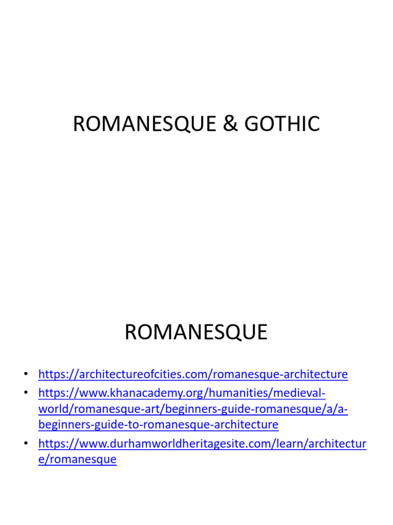 Romanesque & Gothic | PDF