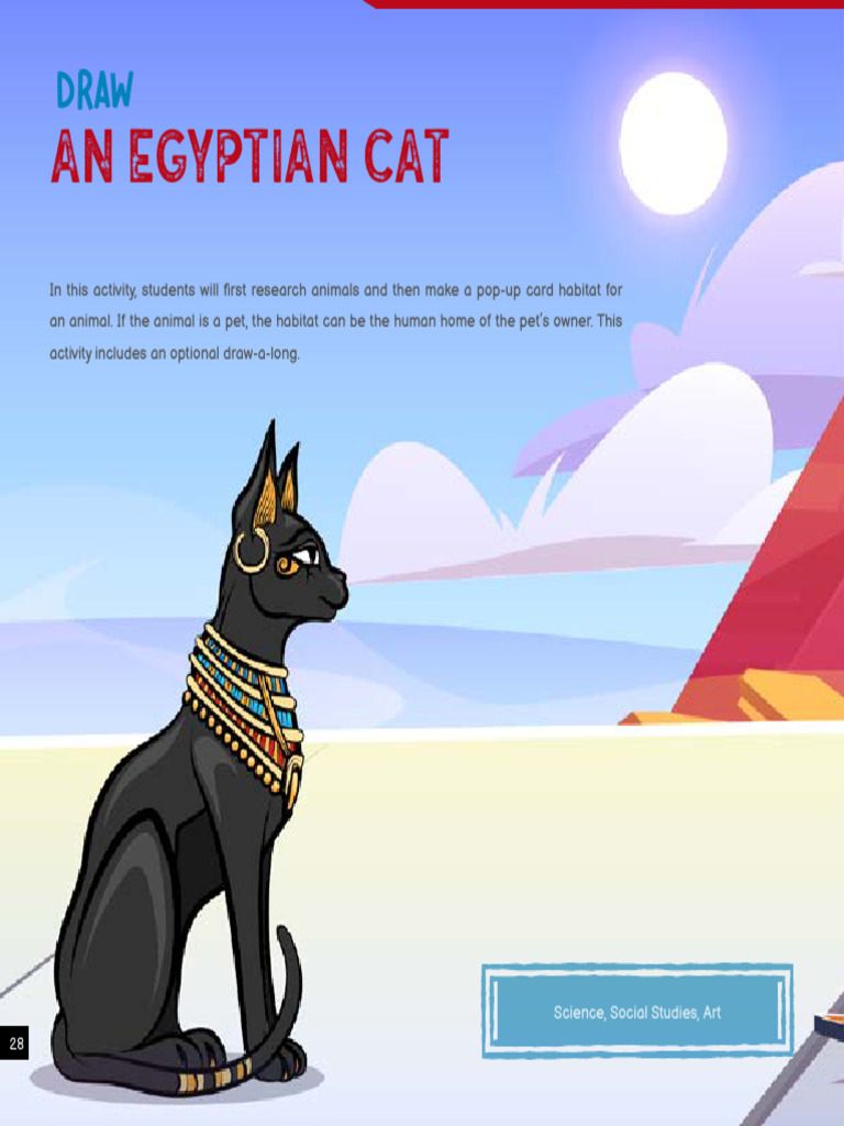 Egyptian Cat Drawing Activity Guide | PDF | Ancient Egypt