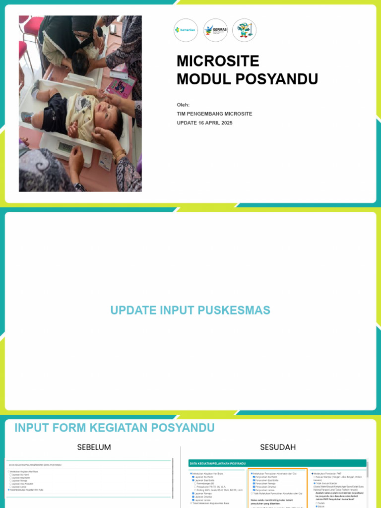 Microsite Modul Posyandu - Update 16 April 2025 | PDF