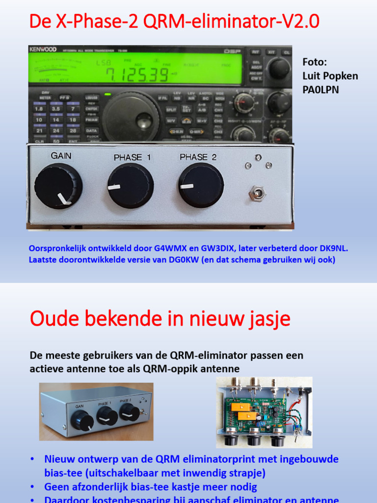 X Phase QRM Eliminator Met Ingebouwde Bias Tee V2 | PDF