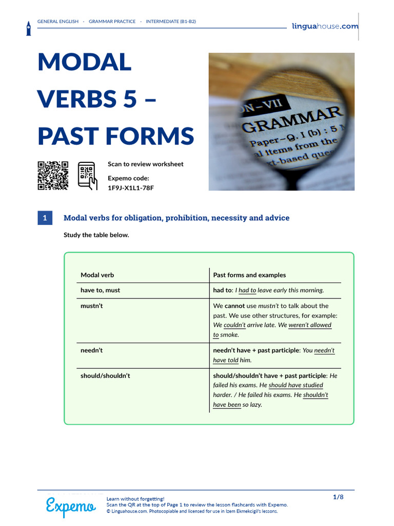 I3L8 Modal Verbs Past Practice | PDF | Verb