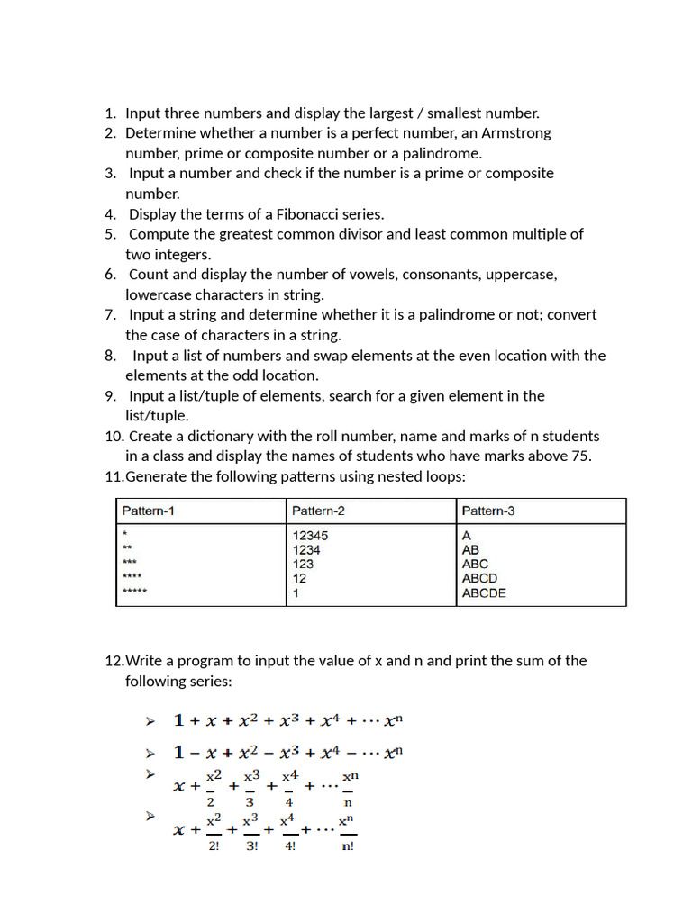 Python Programming Tasks and Solutions | PDF