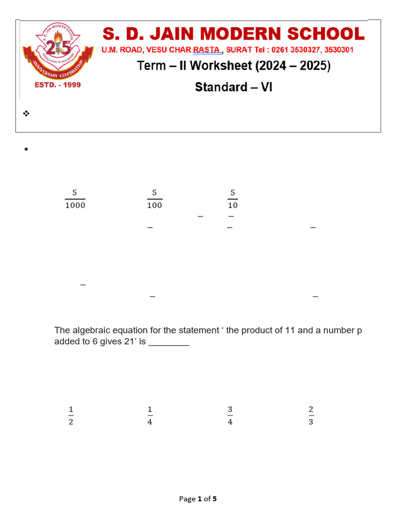 Maths Practice Worksheet2 | PDF | Numbers | Mathematical Objects