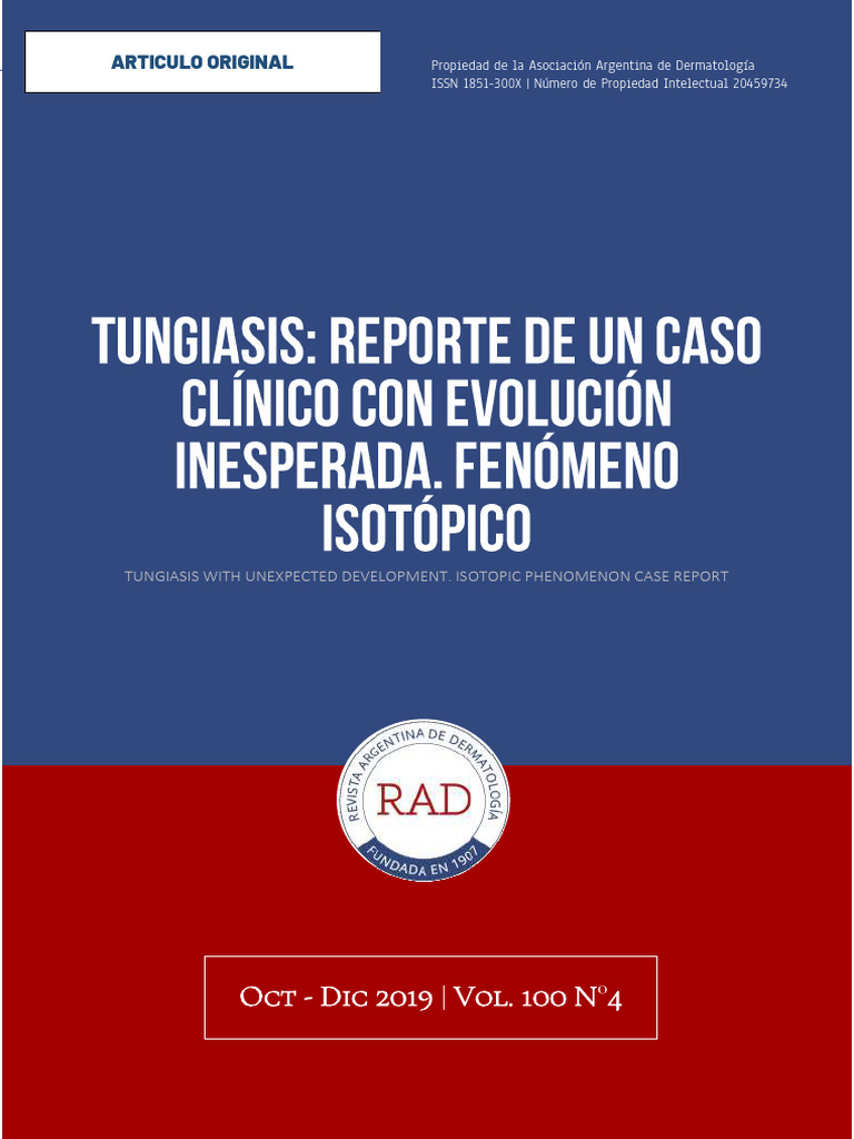 Tungiasis: Caso Clínico y Fenómeno Isotópico | PDF | Biopsia ...