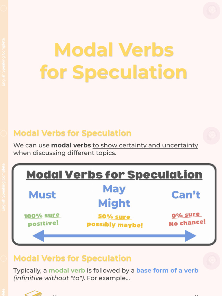 Modal+Verbs+for+Speculation | PDF