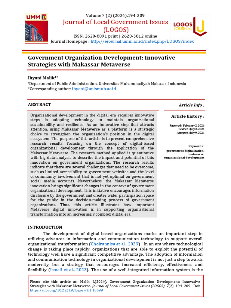 Government Organization Development Innovative STR | PDF | Governance ...