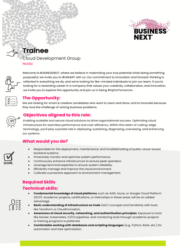 Trainee Cloud Technologies | PDF | Cloud Computing | Innovation