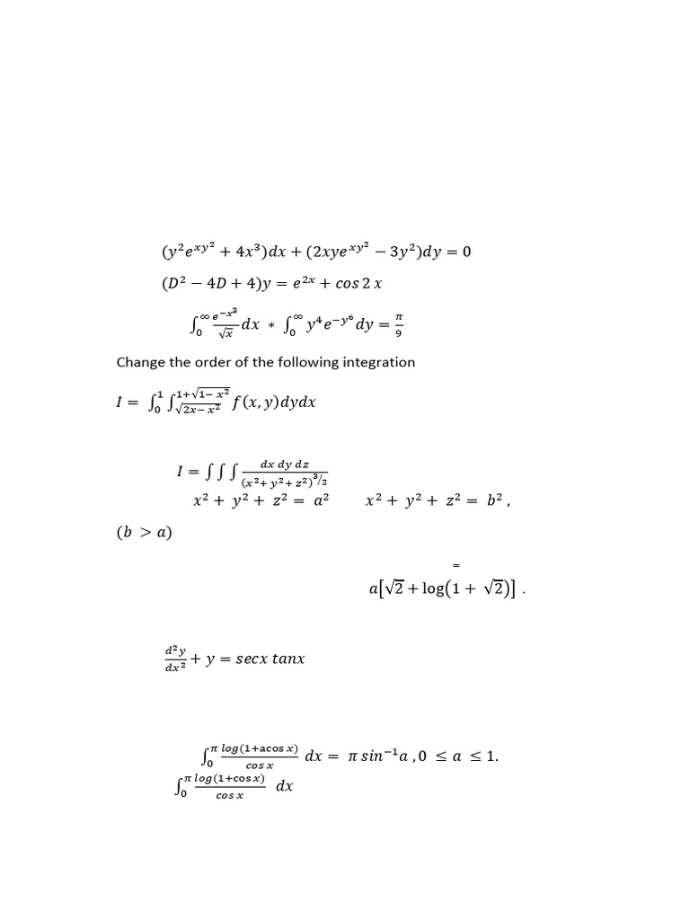 Engineering Mathematics II Exam Paper | PDF
