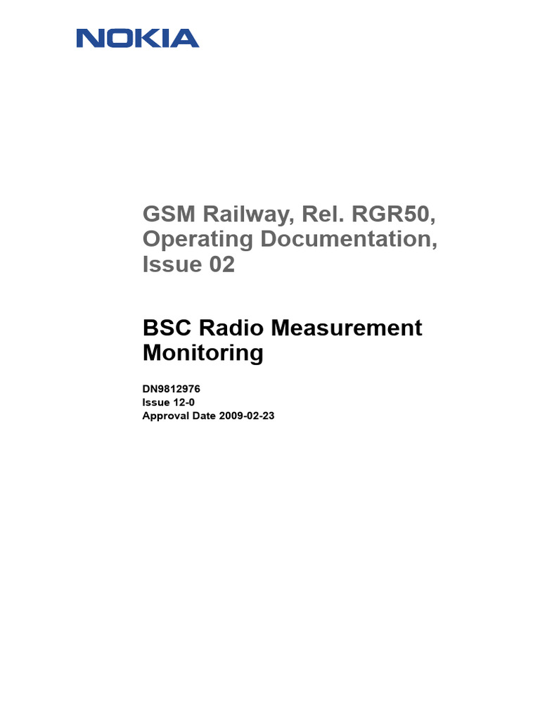 BSC Radio Measurement Monitoring | PDF | Legal Liability | Information ...