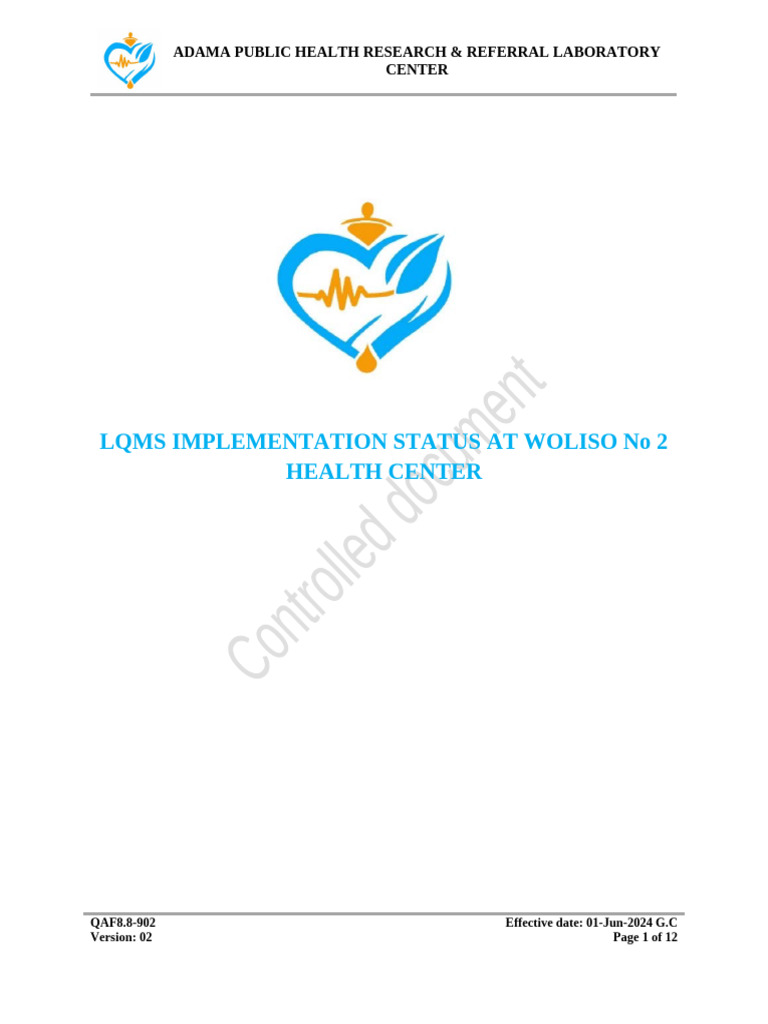 Woliso No 2 HC QAF8.8-902 LQMS Audit Reporting Format | PDF ...