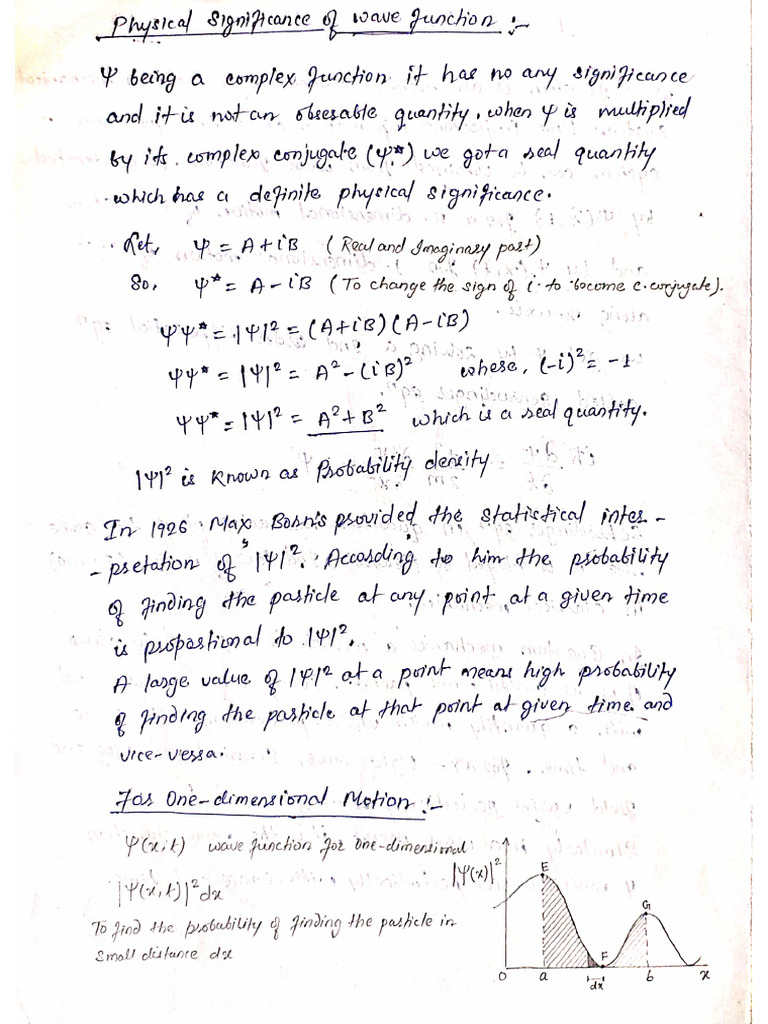 Physical Significance Of Wave Function Pdf