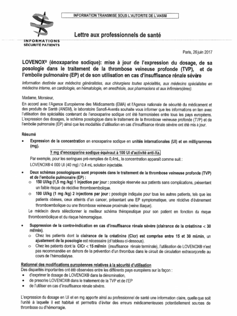 DHPC Lovenox 27-06-2017 | PDF