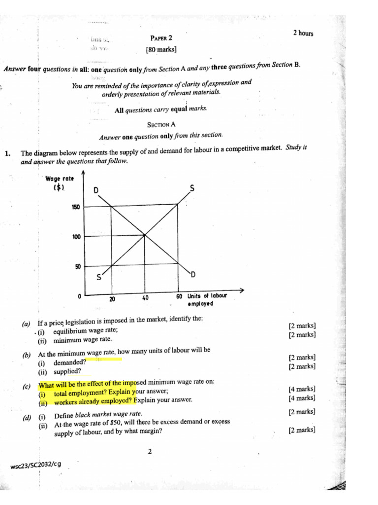 2023 Wassce Economics 2 | PDF