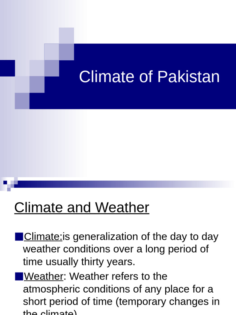 Climate Overview of Pakistan's Regions | PDF | Precipitation | Humidity