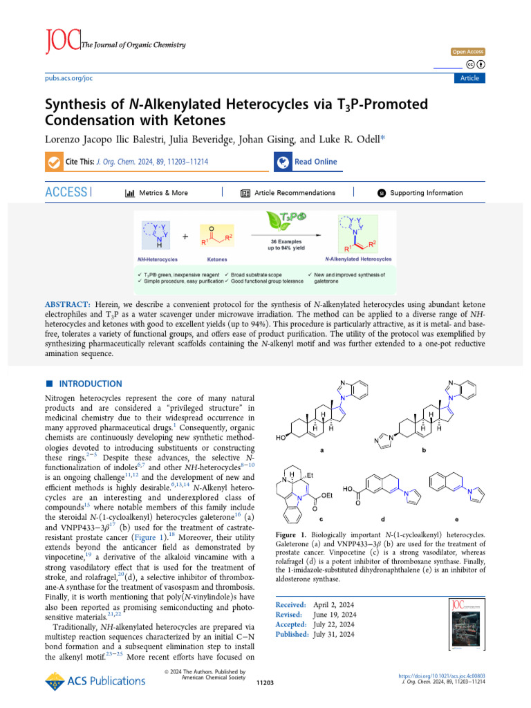 balestri-et-al-2024-synthesis-of-n-alkenylated-heterocycles-via-t3p-promoted-condensation-with ...