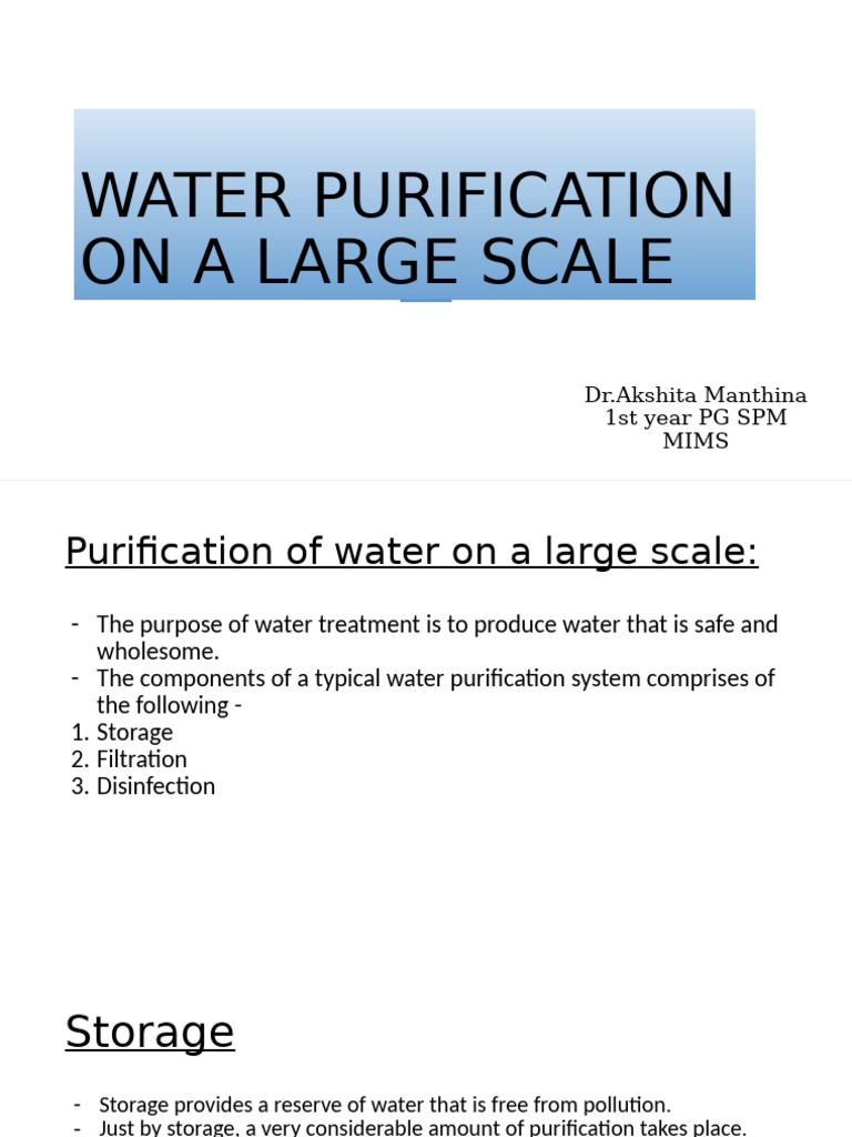 Water Purification | PDF | Water Purification | Filtration