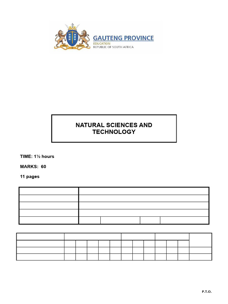 GR 6 NST (English) June 2024 Question Paper | PDF | Water | Solubility